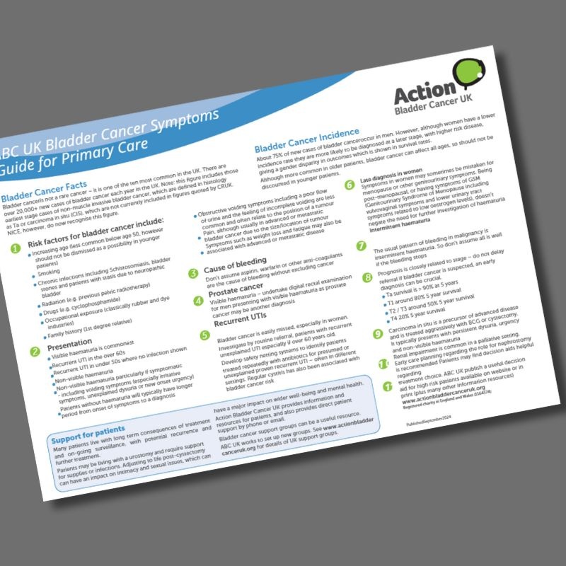 Action Bladder Cancer leaflet - ABC UK Primary Care Symptoms Guide